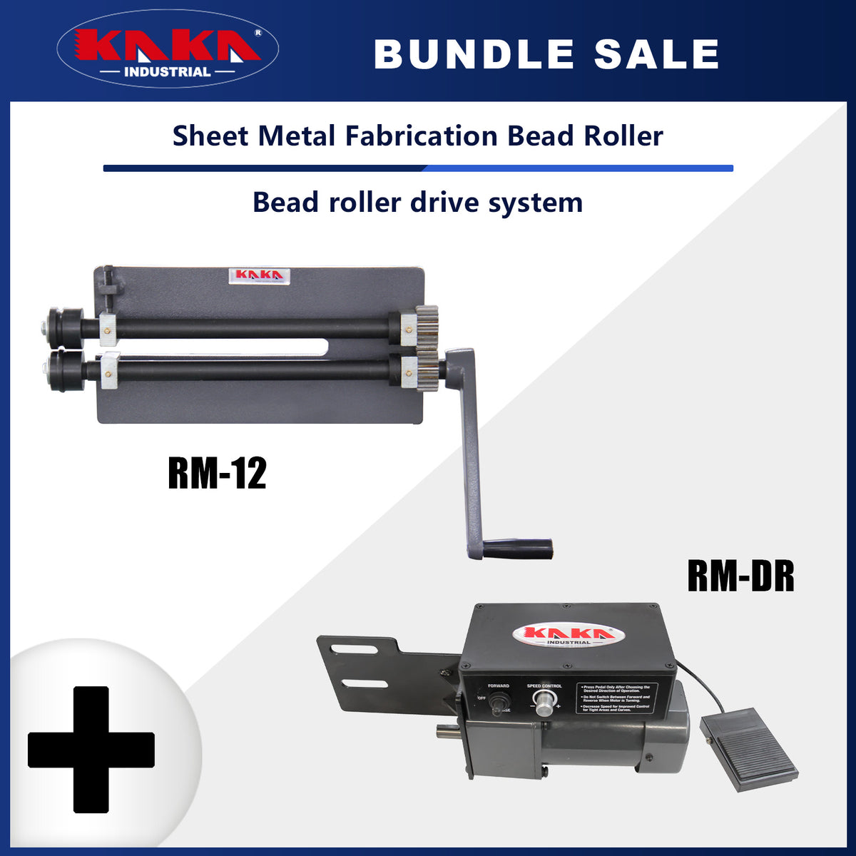 RM-12 (12" Depth X 18 Gauge Bead Roller) & RM-DR bead roller drive sys